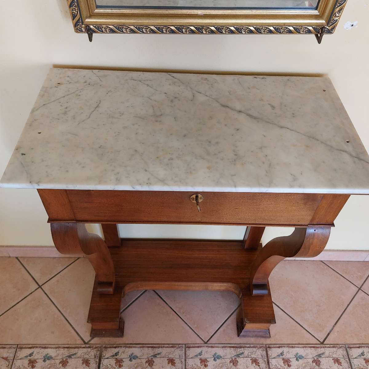 Commandez notre console bois massif et marbre chez Re-Née-Sens à ...